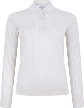Max Mara Femme, Pulls, Blanc, Taille: 42 FR Gitano Polo Sweater