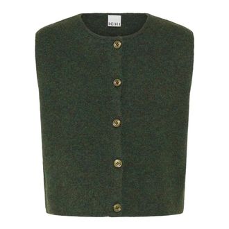 Ichi Rundhals-Strickpullover - - Knitwear - Damen - Gr&uuml;n - XL