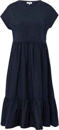 s.Oliver Midikleid Kleid Stufenkleid im Relaxed Fit mit &uuml;berschnittenen Schultern