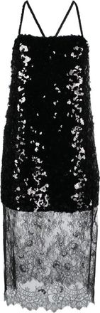 Sonia Rykiel Robe nuisette &agrave; sequins - Femme - Robes - Noir - Taille: 38 FR
