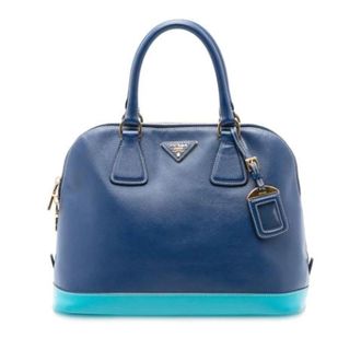 Prada Sac &agrave; main vintage en cuir Pre-owned - Femme - Pre-owned - Bleu - Taille: ONE Size