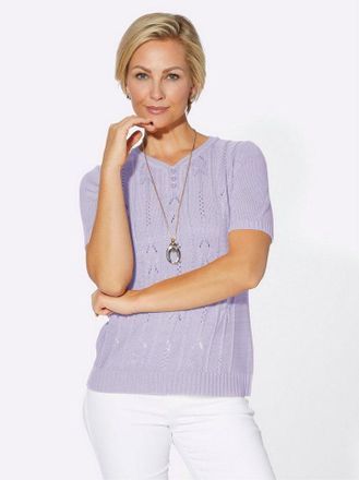 Witt Strickpullover Pullover Kurzarm Ajour