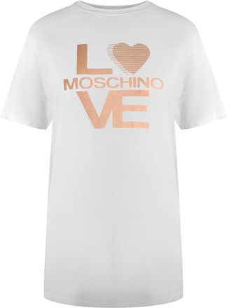Moschino T-shirt Mit Auff&auml;lligem Logo (wei&szlig;)