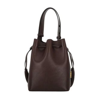 Valentino Garavani Femme, Sacs, Brun, Taille: ONE Size Sac Marron avec Cordon de Serrage et Détail Pompon