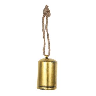 SOLUSTRE Rustikale Vintage Kuhglocke aus Metall mit Seil Großer Hängender Weihnachtsbaumschmuck Leichte Dekoration für Tür Fenster Baum Nostalgisches Retro Orn