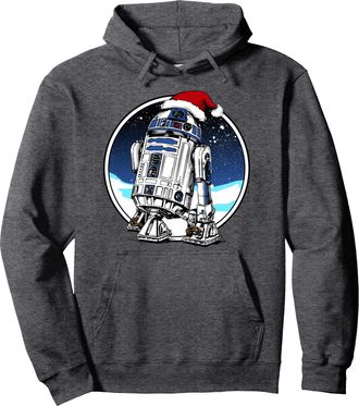 Star Wars Holiday Santa Hat Christmas R2-D2 Circle Pullover Hoodie