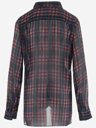 Dries Van Noten Womens Check Pattern Viscose And Silk Shirt Multicolour