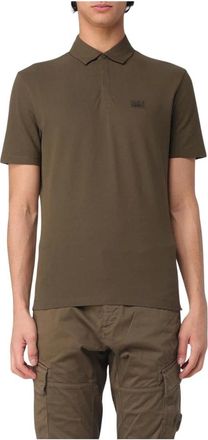 C.P. Company C.p. Company, Homme, Tops, Vert, Taille: S Polo Classique en Coton à Manches Courtes