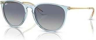 Ray-Ban Erika Classic Sonnenbrillen Gold Fassung Grau Glas 54-18
