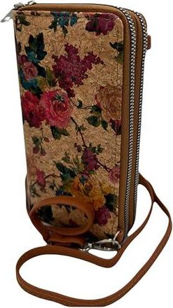 Migura Sac bandoulière pour femme en liège écologique naturel Sac à bandoulière Eco-friendly Moyen Spacieux Mode Casual Imperméable Été Imprimé Fleurs Portef