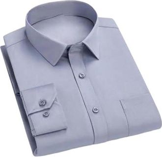 Generic Chemise formelle &agrave; manches longues pour homme - Chemisier classique fin extensible doux, 5517, 4XL