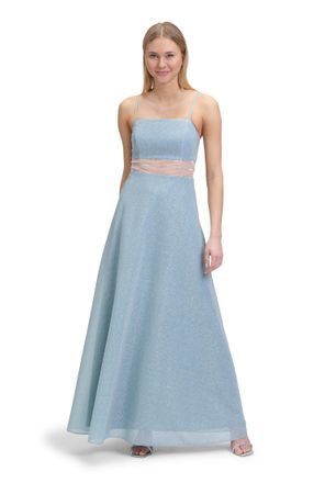 Vera Mont Damen Abendkleid mit Effektgarn 38, Mint/Silver