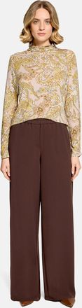Betty Barclay Kurzarmshirt BETTY BARCLAY Damen mit Stehkragen, Damen, Gr. 36, gelb (beige, gr&uuml;n), Jersey, Obermaterial: 95% Viskose, 5% Elasthan, Basic, tailliert n