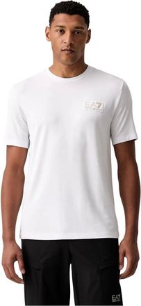 Emporio Armani Emporio Armani Ea7, Homme, Tops, Blanc, Taille: XL T-shirt en jersey de viscose