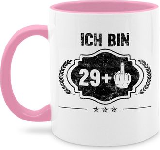 Shirtracer Tasse Tassen 325ml - 30. Geburtstag - Ich bin Neunundzwanzig + Royal schwarz - 325 ml - Rosa - 30 kaffeetasse dreissig mittelfinger zum 30ig stinkefin