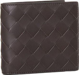 Bottega Veneta Intrecciato Leather Bi-Fold Wallet - Brown