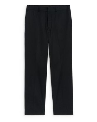 Arket Hose Aus Wolle Und Baumwolle -Schwarz