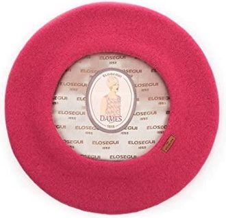 Elosegui B&eacute;ret basque Femme Mod&egrave;le Dame 100% Laine m&eacute;rinos avec doublure, Cerise 14, Taille Unique