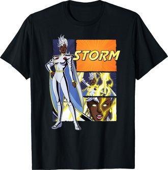 MARVEL Studios X-Men 97 Storm Lightning Logo Action Panels T-Shirt