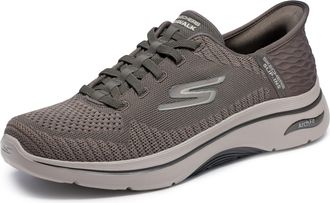 Skechers Herren Hands Free Slip-ins Go Walk Arch Fit 2.0 - Grand Select 2 Sneaker, Taupe, 50.5 EU X-Weit