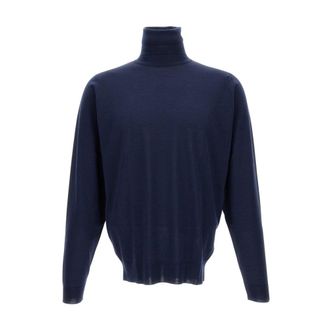 John Smedley Cherwell Rollkragenpullover - - Knitwear - Herren - Blau - M