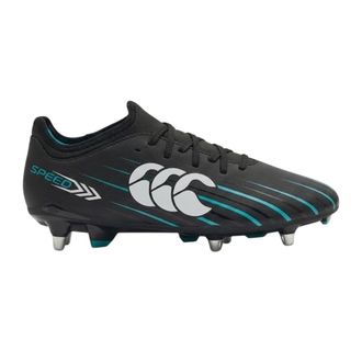 Canterbury Of New Zealand Speed Falcon 2.0 Team Rugby-Stiefel f&uuml;r weichen Boden f&uuml;r Herren (Schwarz)