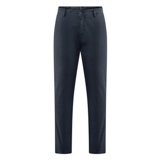 Bomboogie Homme, Pantalons, Bleu, Taille: W32 Pantalon chino en gabardine avec micro-imprim&eacute;