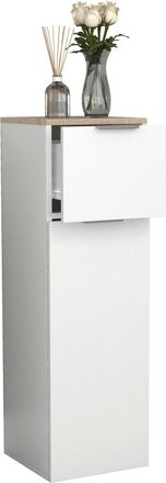 MID.YOU Mid.you Highboard, Wei&szlig;, Sonoma Eiche, Metall, 1 F&auml;cher, 1 Schubladen, 30x95x30 cm, erweiterbar, stehend, Wohnzimmer, Kommoden & Sideboards, Highboard