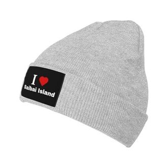 Generic Coupe-Vent Beanie pour Homme, I Love l&icirc;le de Saibai, Respirant Chapeau dhiver Tricot&eacute;, Bonnets en Tricot pour Adultes, Sports, Femme