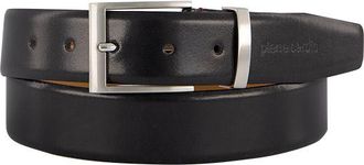 Pierre Cardin Herren G&uuml;rtel schwarz Glattleder