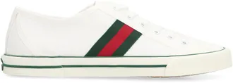 Gucci Mens Sneakers Tennis White Cotton Trainers