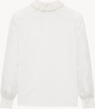 Saint Laurent Ruffled Collar Shirt - White