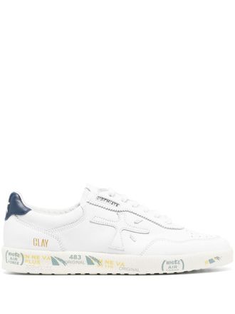 Premiata Sneakers mit Schn&uuml;rung - Wei&szlig;
