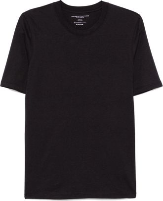 Majestic Filatures T-Shirt mit Rundhalsausschnitt - Schwarz