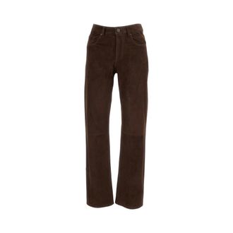Arma Femme, Pantalons, Brun, Taille: 34 FR Pantalon en cuir
