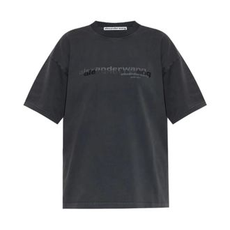 Alexander Wang Femme, Tops, Noir, Taille: 36 FR Style Urbain T-shirt à Manches Courtes