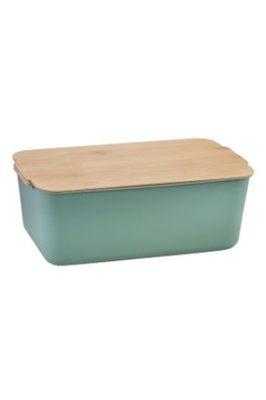 KESPER Brotbox, Salbeigr&uuml;n, Kunststoff, rechteckig, 18.5x12x30.5 cm, FSC 100%, Schneidebrett, K&uuml;chenzubeh&ouml;r, Brotk&auml;sten & -K&ouml;rbe