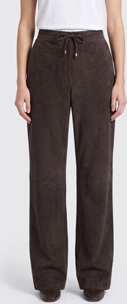 Max Mara S Max Mara Weit geschnittene Hose von aus Veloursleder mit hoher Taille