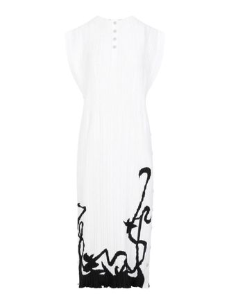 Lanvin Robe Au Genou - Cr&egrave;me
