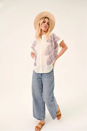 Sacr&eacute;coeur Blouse Brod&eacute;e Maya Taro Voile de Coton Sacr&eacute;coeur