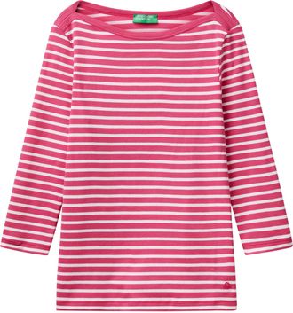 Benetton Damen M/L 30ysd109w T-Shirt, Wei&szlig;, X-Small