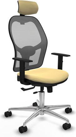 Piqueras y Crespo Ergonomischer Drehstuhl mit Chorqu&eacute;-Armen, h&ouml;henverstellbarer Lendenwirbelst&uuml;tze und h&ouml;henverstellbarem Kopfteil und Neigungsverstellung. Ausgestattet