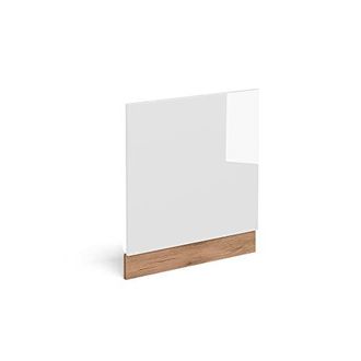 Vicco fa&ccedil;ade R-Line, Blanc Haute Brillance/Ch&ecirc;ne de Force dor&eacute;, 60 cm sans Plan de Travail