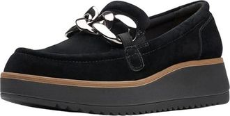 Clarks Mocassins Zylah May pour Femme, Daim Noir, 37 EU