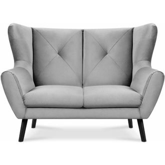 Konsimo Miro Elegantes 2-Sitzer-Sofa, hellgrau - Konsimo
