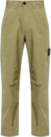 Stone Island Homme, Pantalons, Vert, Taille: W31 Pantalon en coton &agrave; jambes fusel&eacute;es