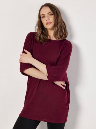 Apricot T-Shirt Longshirt mit Fledermaus&auml;rmeln