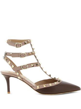 Valentino Garavani escarpins Rockstud 65 mm - Marron