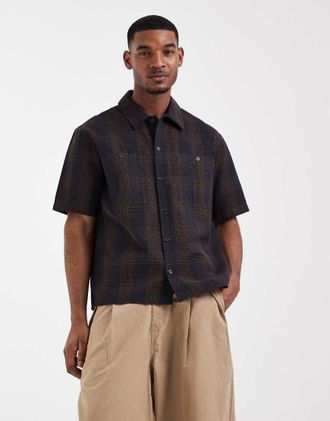 Wood Wood Double A By Wood Wood - Cooper - Chemise &agrave; manches courtes - Noir multicolore