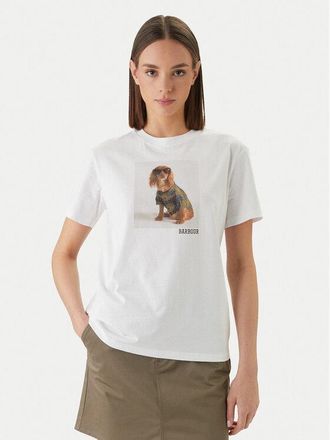Barbour T-Shirt Marine LTS0716WH11 Wei&szlig; Regular Fit